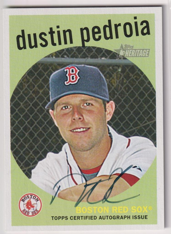 2008 Topps Heritage Real One Autographs DP Dustin Pedroia HN — Postimages