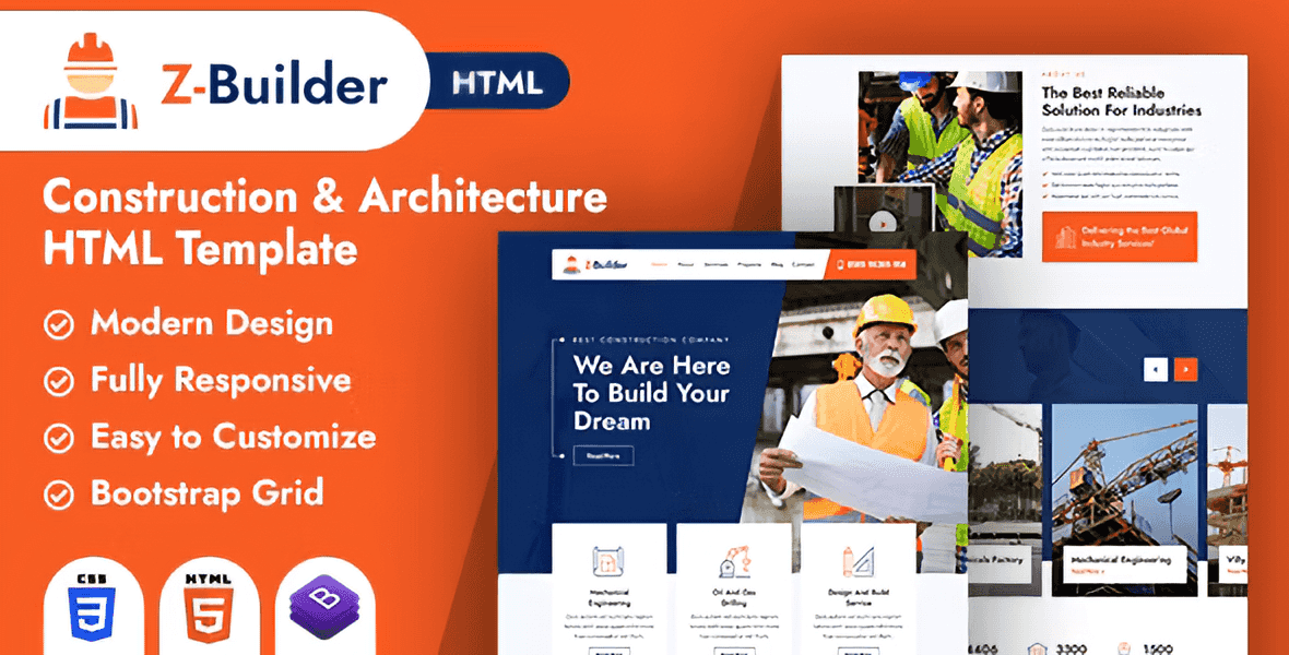 Z-Builder - Construction Elementor HTML Template – Bliter GPL