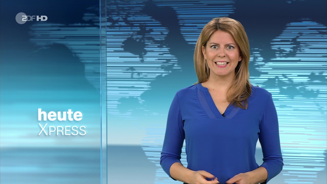Sara Bildau bei ‘heute Xpress‘ im ZDF am 18.06.2024 - kleine ...