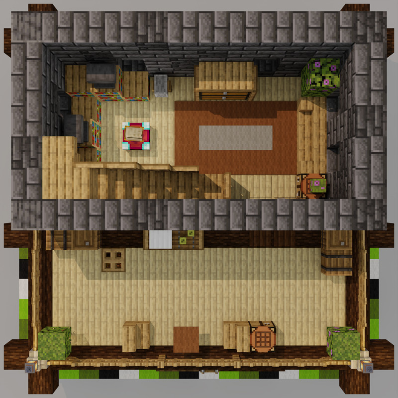 One Chunk Taiga Starter Base Minecraft Map