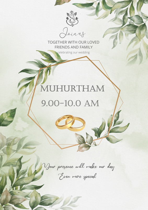 WEDDING CARD muhurtham — Postimages