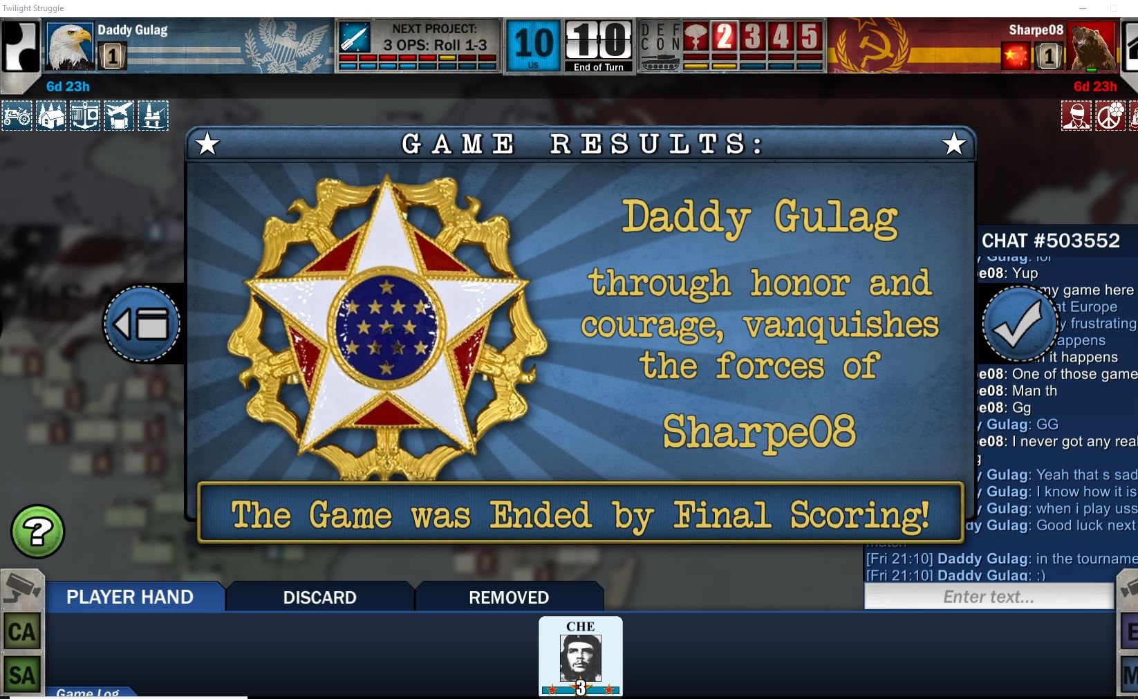 Daddy Gulag vs Sharpe08 — Postimages