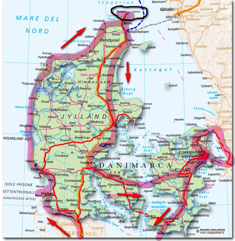 cartina danimarca — Postimages