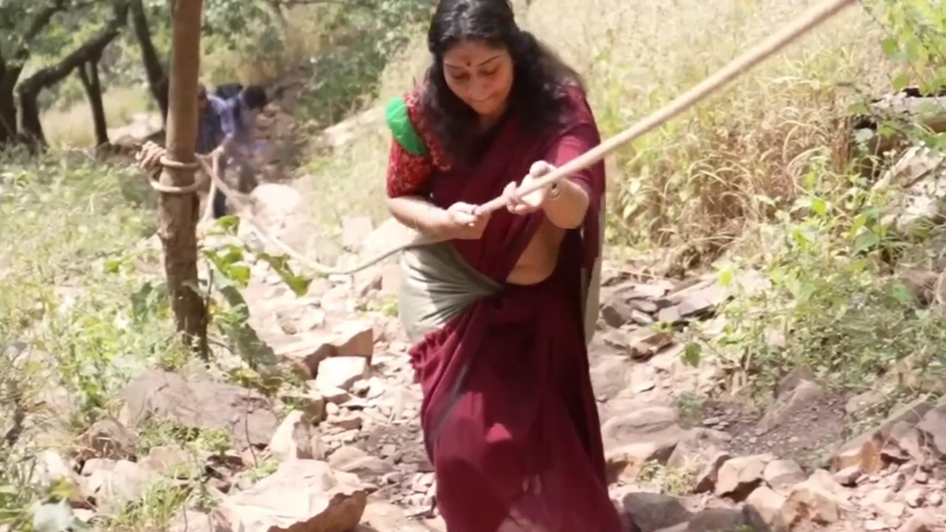 Neelima Rani Sexy Navel Slips in Maroon Saree mp4 snapshot 00 17 860 — Postimages