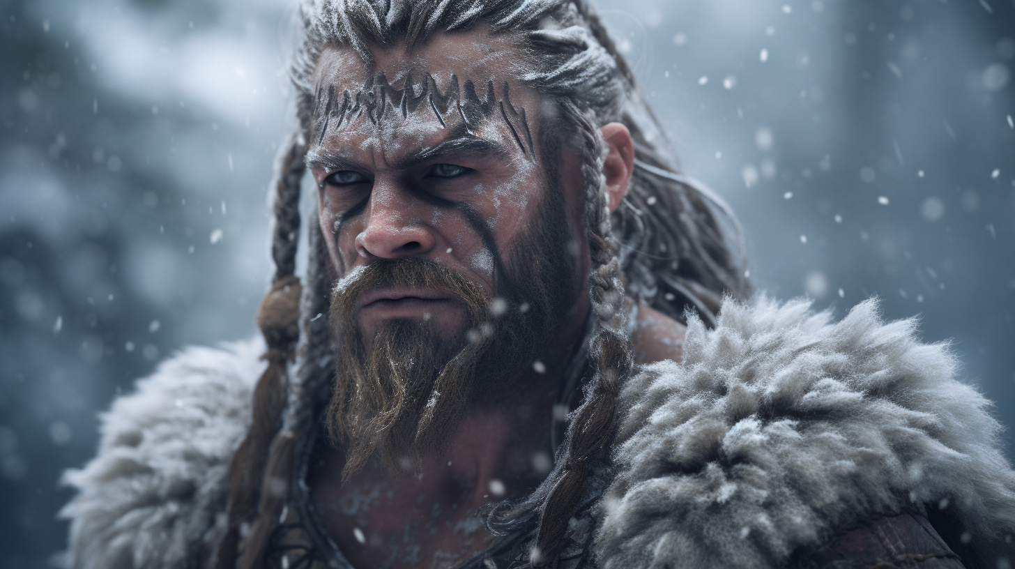 Giobbi To Beuttiful CG image of a barbarian warrior in the snow 15a8c16f e4e7 418b a401 ...