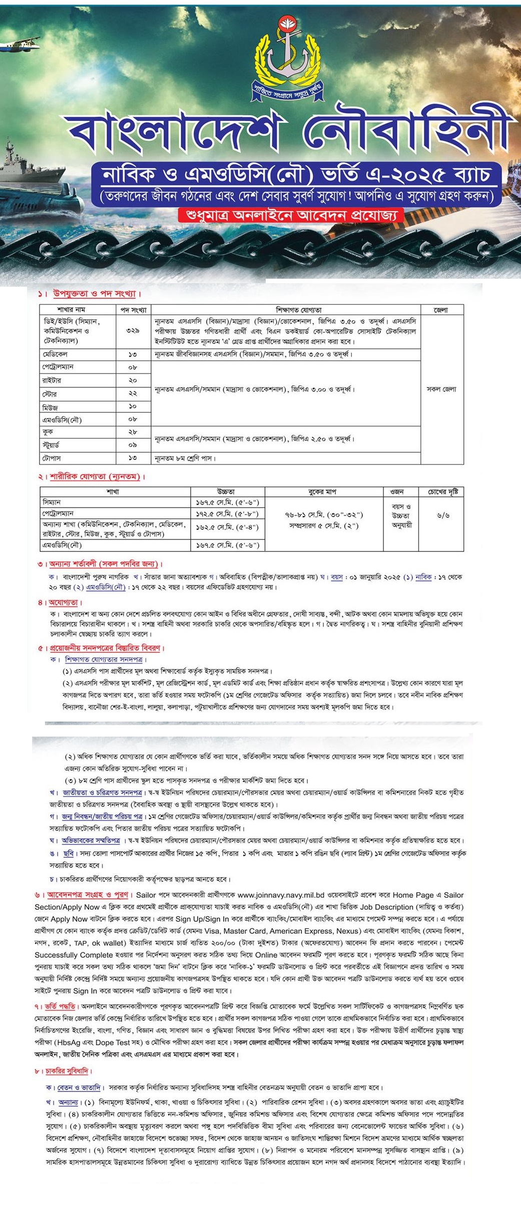 Bangladesh Navy Job Circular 2025 - Lekhapora BD Jobs