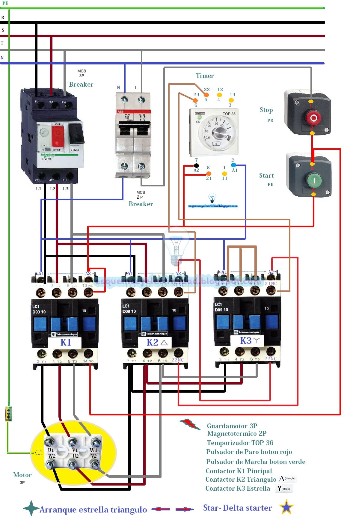 arranque estrella triangulo star delta starter — Postimages