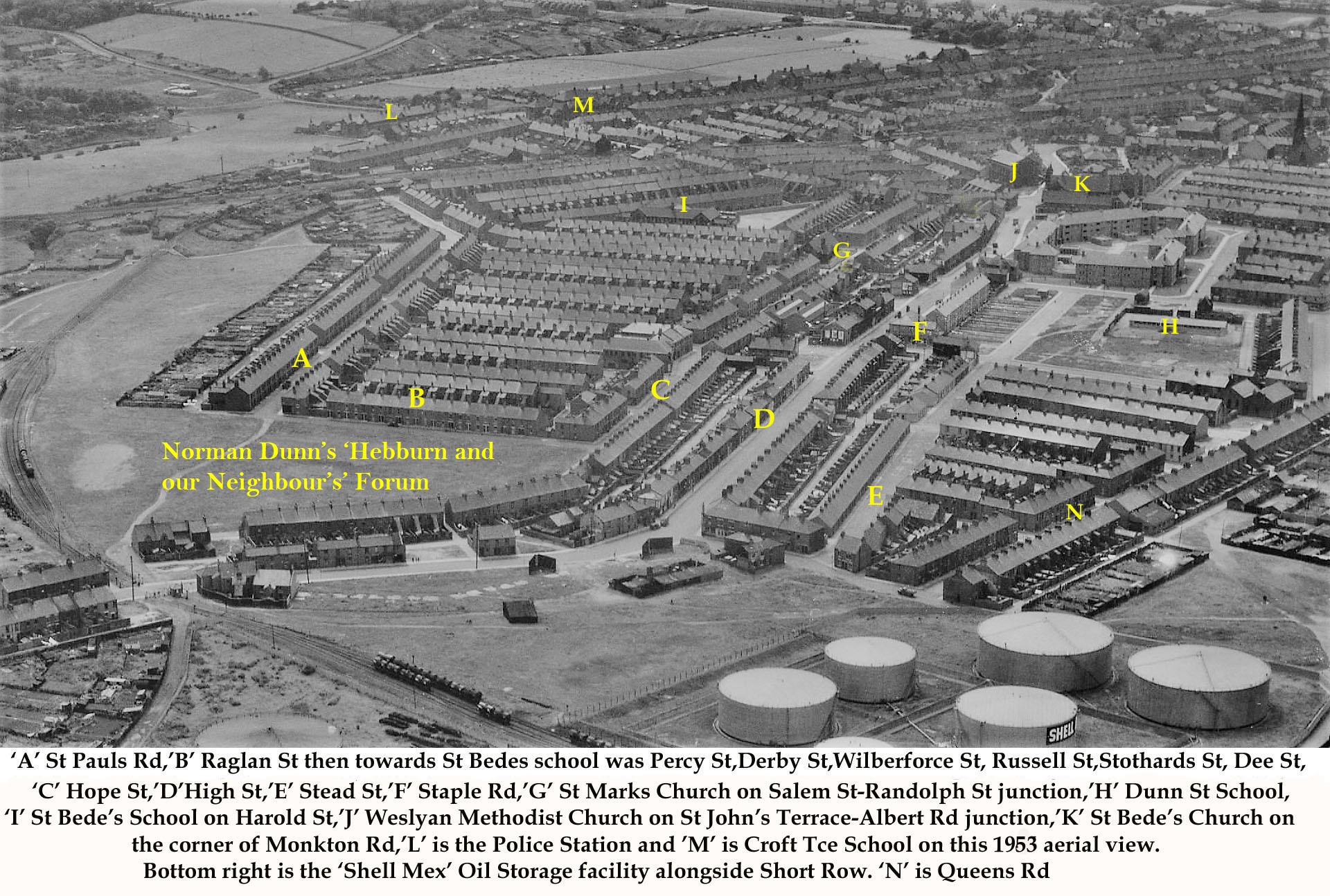 East part of Jarrow in 1953 — Postimages