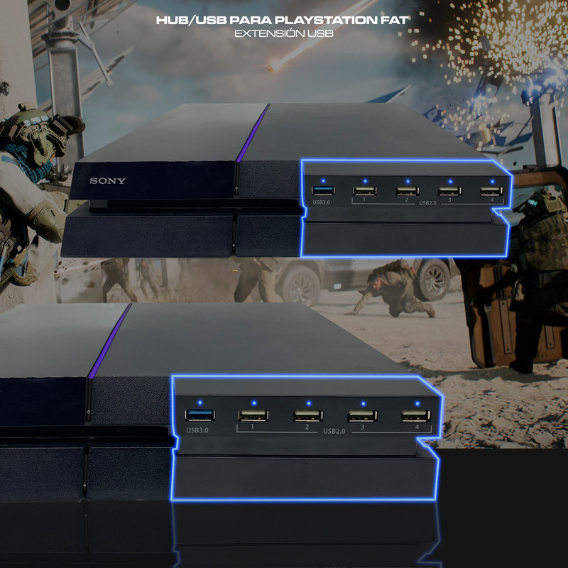 Ripley - HUB USB PARA PLAYSTATION 4 FAT EXTENSION USB RAC STORE
