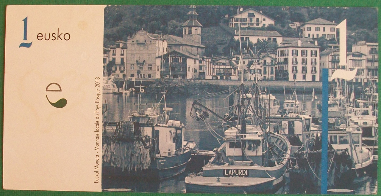 1 Eusko. 2013. Billete local del País Vasco