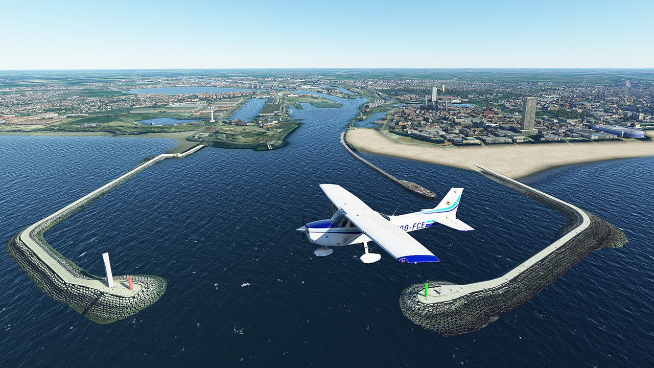 Showing my hometown Oostende and airport EBOS - The AVSIM Screen Shots ...