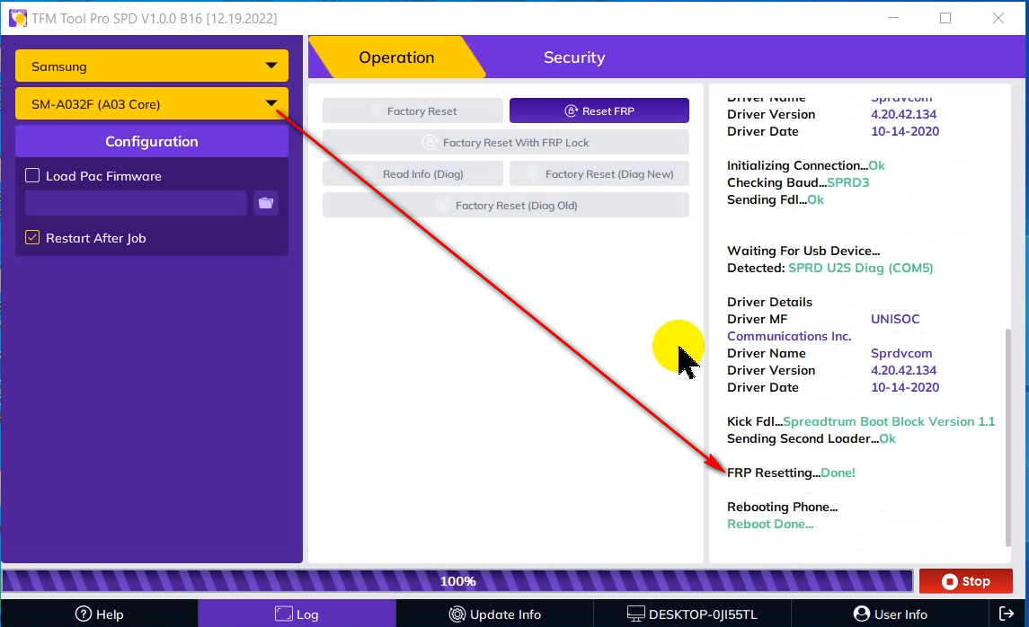 Samsung a032f(a03 core)frp reset done with tfm tool pro - GSM-Forum