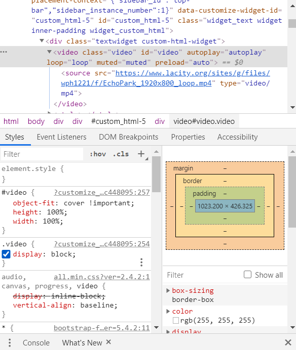 css - html unwanted line below the video - Stack Overflow