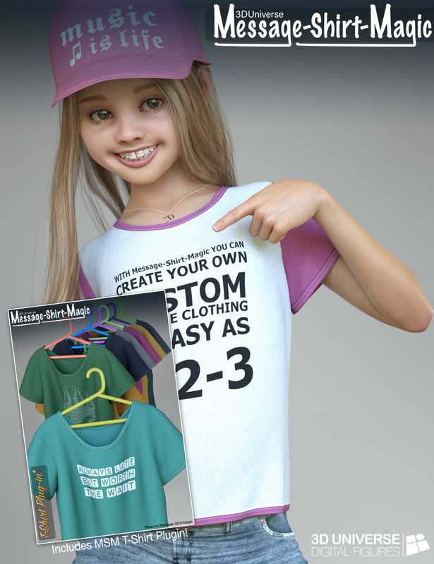Message-Shirt-Magic Version 1.2.3. [4000PTS] - Free Daz 3D Models