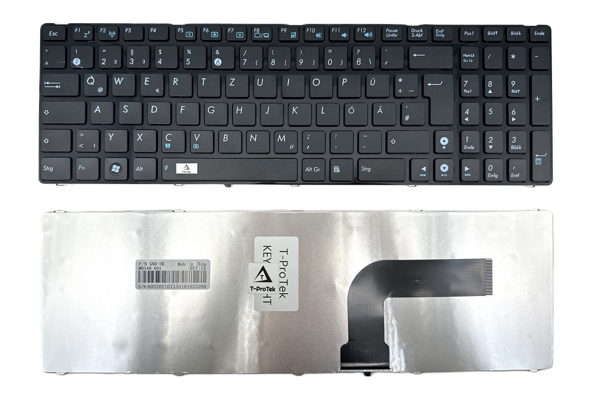 DE - Schwarz Tastatur Keyboard version 1 komp. für ASUS K55, K55DE ...