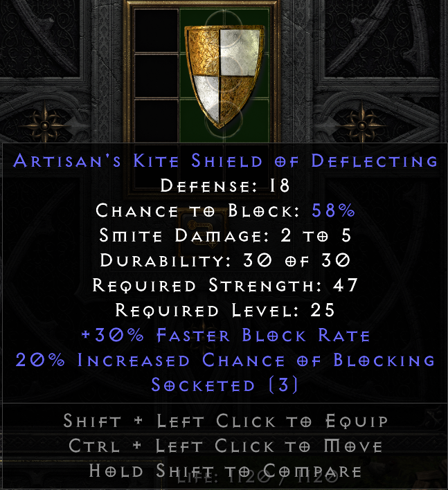 Artisans Kite Shield Of Deflecting - Topic - d2jsp