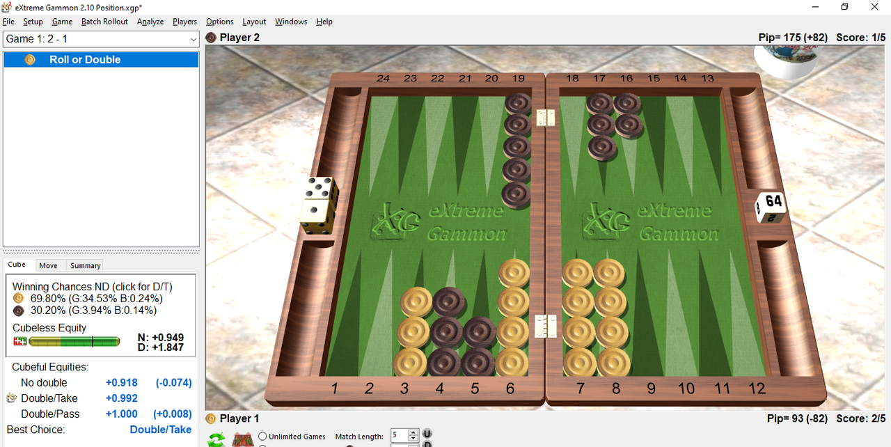 To Double or Not to Double : r/backgammon