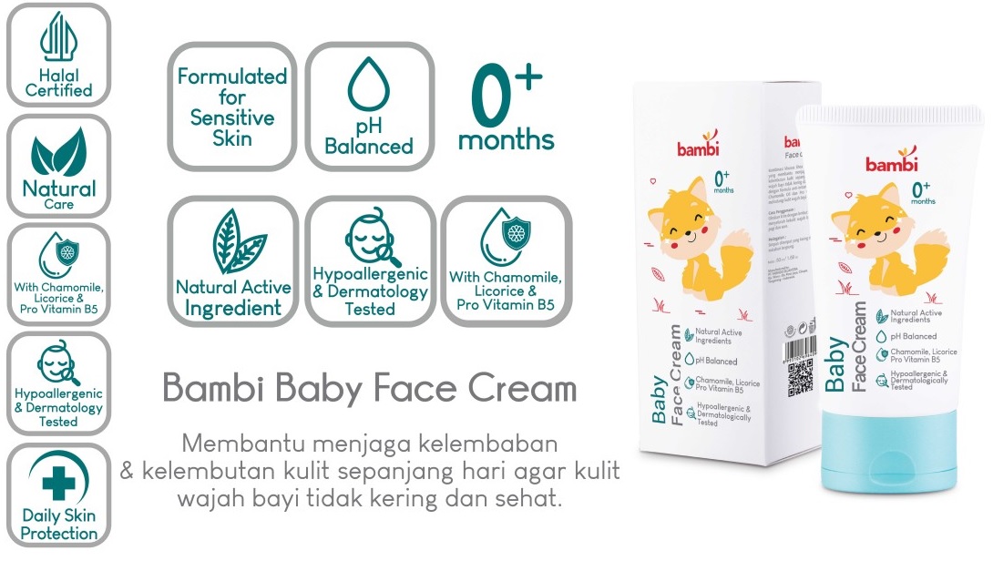 Jual Bambi Baby Face Cream [50 mL/ Tube] di Seller Bambi baby ...
