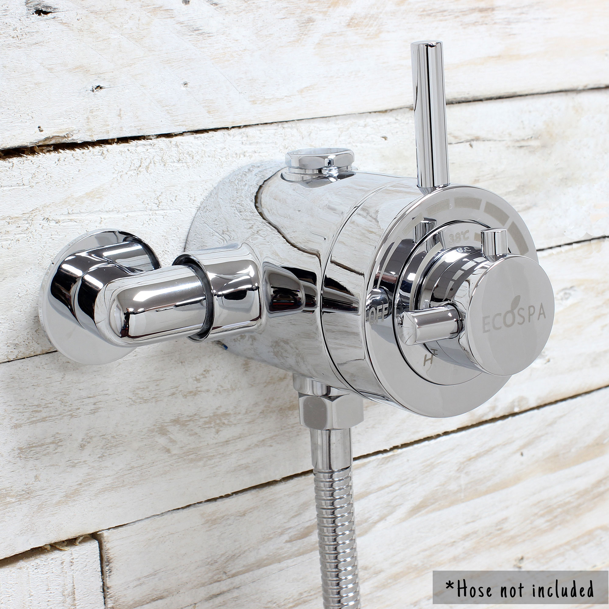 THERMOSTATIC CONCENTRIC EXPOSED Shower Mixer Valve Chrome 1 Outlet Twin ...
