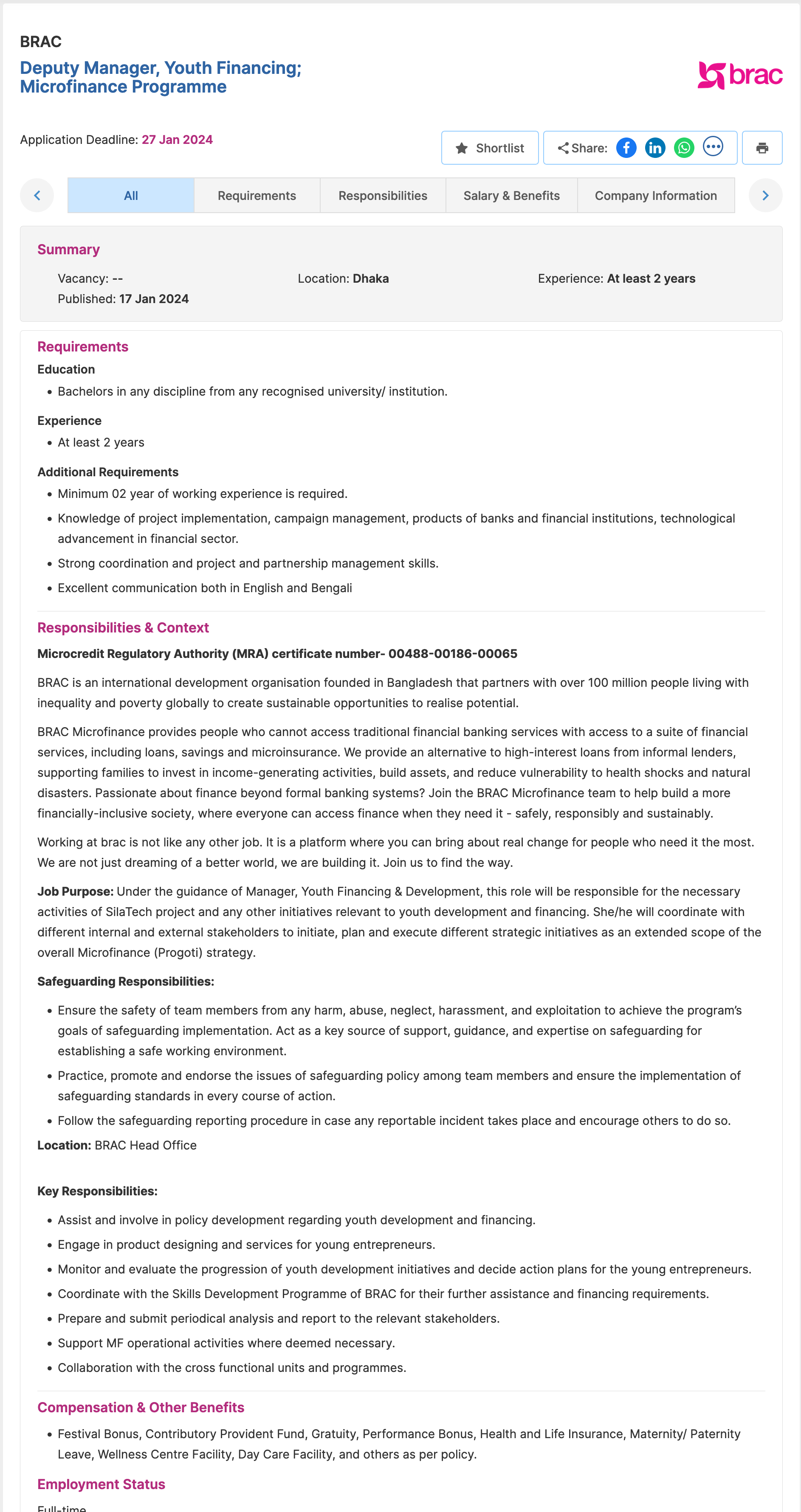 Brac NGO Job Circular 2024 careers.brac.net Apply Online - Lekhapora BD ...