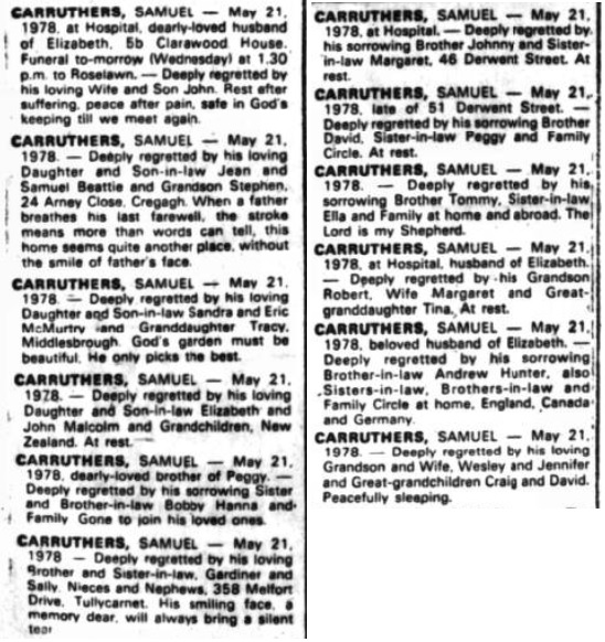 Jane (Jean) Carruthers 1931 - 2004 / Samuel Beattie 1931 - 1990