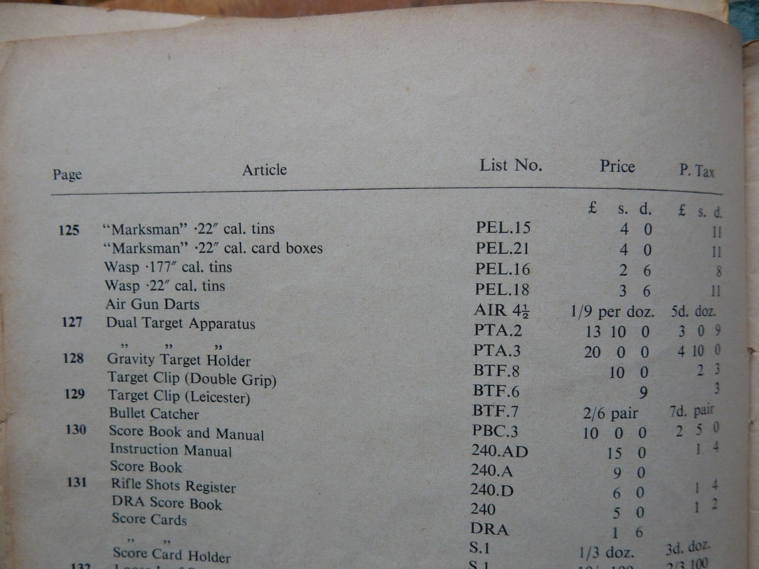 WEBLEY PRICE 1956 PARKER HALE CAT 6 — Postimages