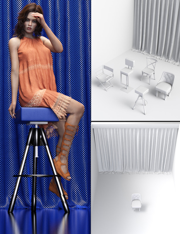 5 Stylistic Backdrops 2025 - Free Daz 3D Models