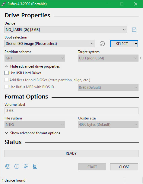 I think I'm cursed. Rufus has all fields grayed-out plus the Start button!! : r/pop_os