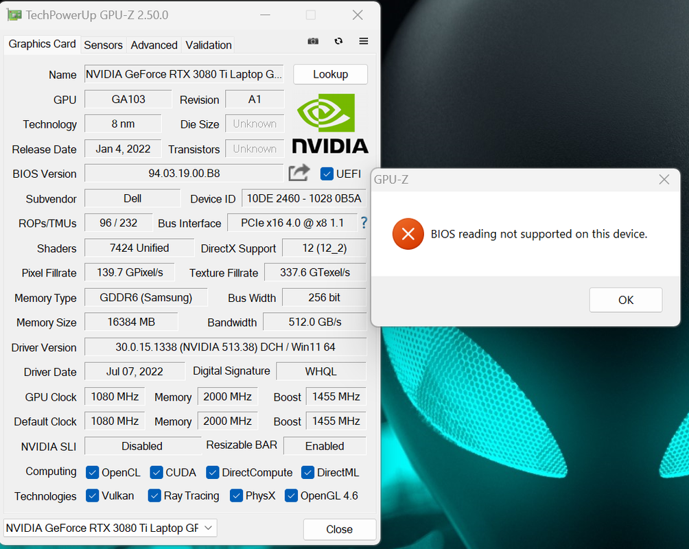 M15 r7 3080 ti Vbios : r/Alienware