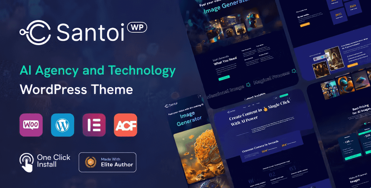 Santoi - AI Agency And Technology WordPress Theme – Bliter GPL