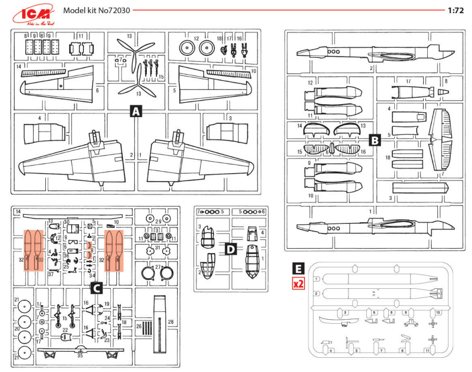 1/72 - Tupolev Tu-2/T "Bat" by ICM - released - new Tu-2S Sabrekits ...