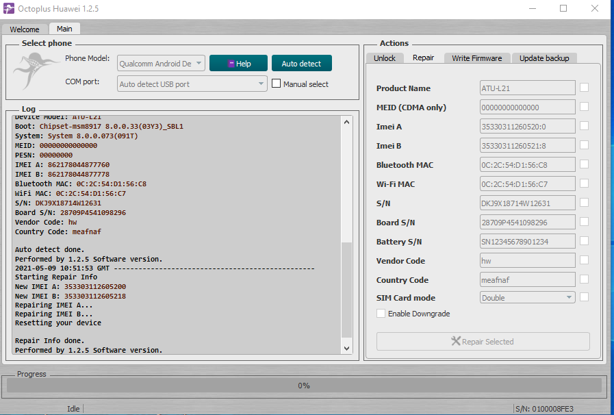huawei ATU-L31 imei repair done by octoplus huawei tool - GSM-Forum