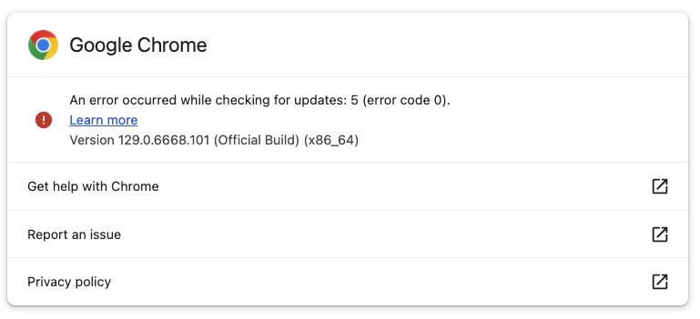 Blocked! Google Chrome updates are no more. | MacRumors Forums