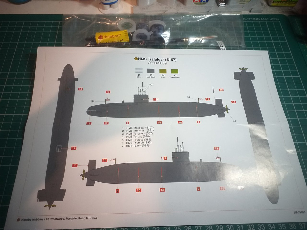 Airfix Trafalgar Class Submarine 1/350 ++Finished++ - The Salty Sea Dog ...
