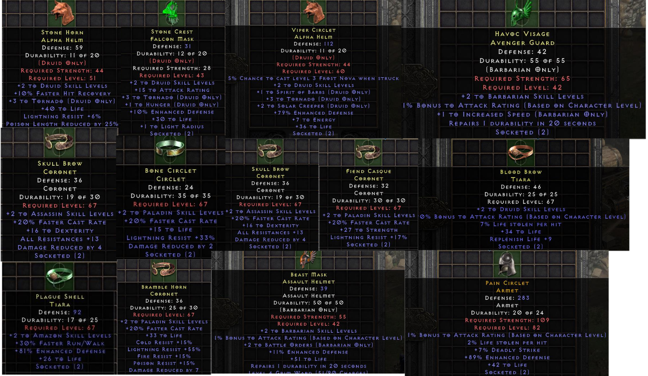 Kira's Gg Helm Store - 2/20/2os And More - Topic - d2jsp