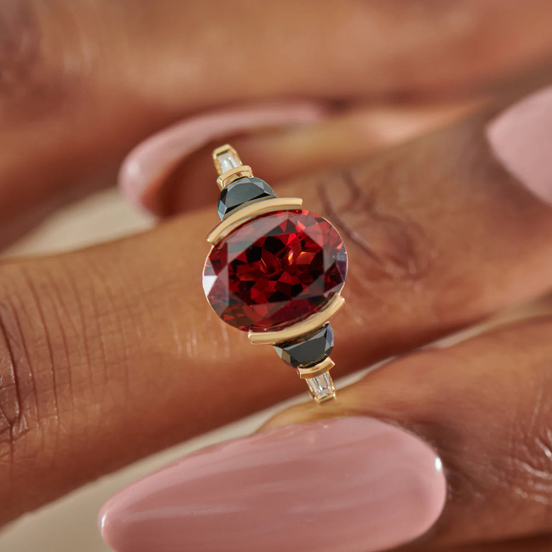 Red Garnet Oval Cut Ring 2 — Postimages
