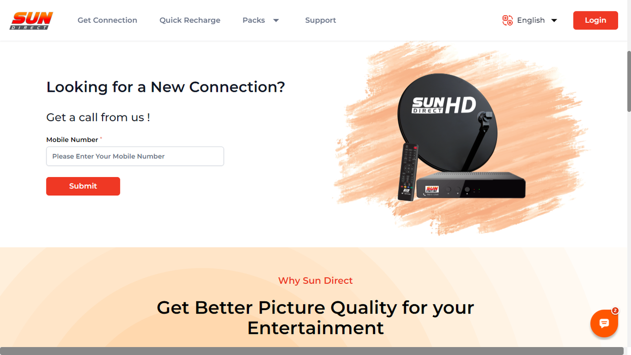Good News - Sun Direct website revamped with New UI | DreamDTH Forums