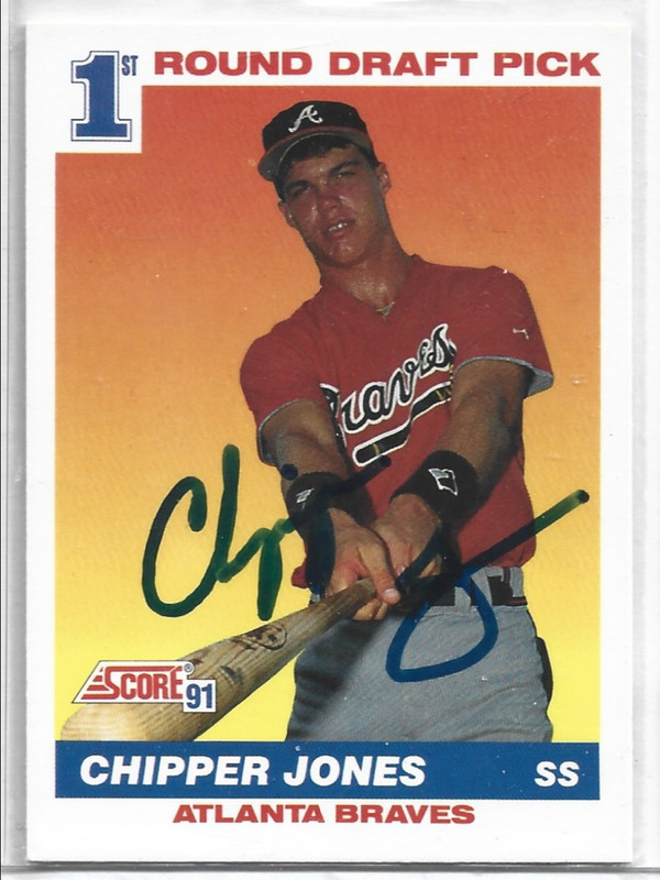 [FOR SALE - Priced] 1991 Score RC Chipper Jones Autograph #671 #45 ...