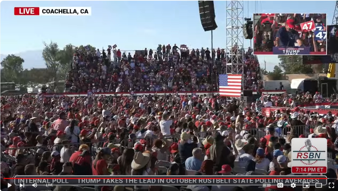 LIVE: President Trump Holds a Rally in Coachella, CA – 10/12/24 5PM PDT