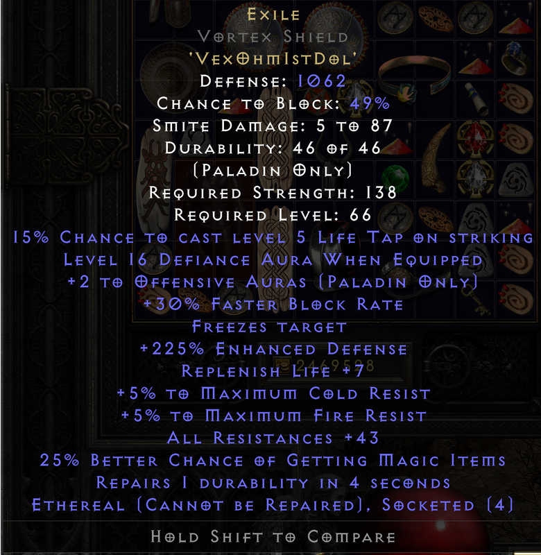 16/225/43 Eth Vortex Exile Ft - Topic - d2jsp