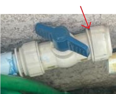 PVC pipe going into irrigation valve popped off