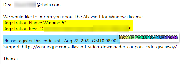 [rerun] 10000+ lifetime license codes for Allavsoft software ...