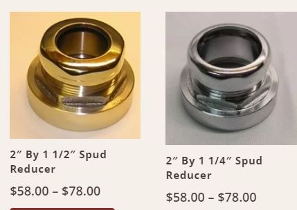 What size water closet spud?