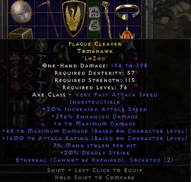 10x 32020 Fb For A E Rep Fools Weapon 1 Hand - Topic - d2jsp