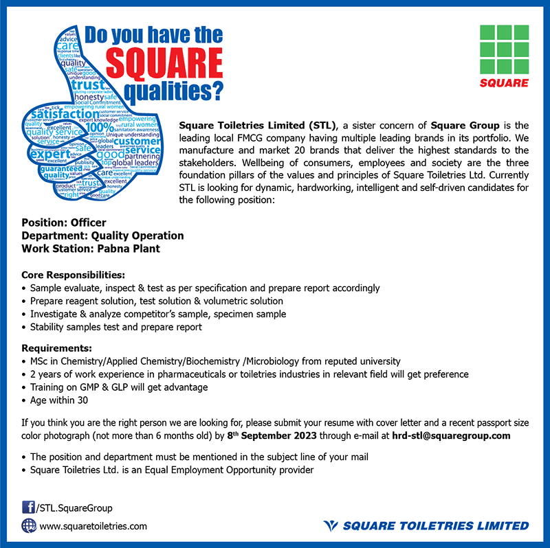 Square Group Job Circular 2024 www.squaregroup.com | BD Govt Job