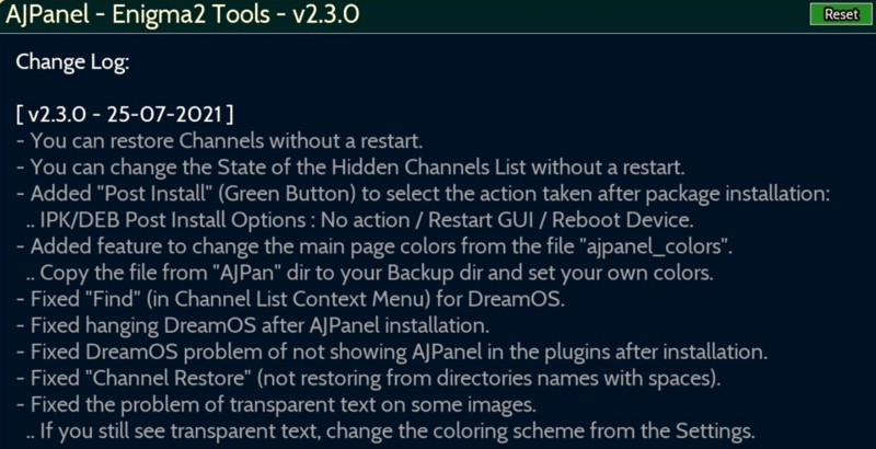 [Plugin] AJPanel - Enigma2 tools - 1 - Plugins