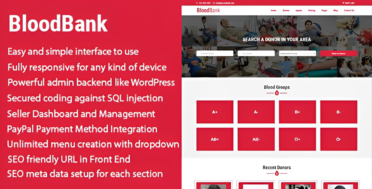 BloodBank – Blood Donor Directory CMS With PayPal Integration PHP Script – Bliter GPL