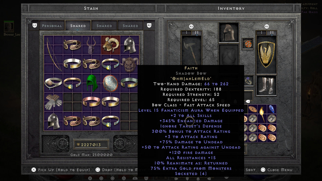 100% Perf Faith Shadow Bow 15/3 - Topic - d2jsp