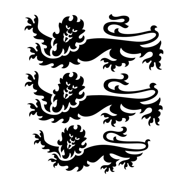 England Three Lions Euros Car Van Bumper Window Vinyl Decal Sticker 3 ...
