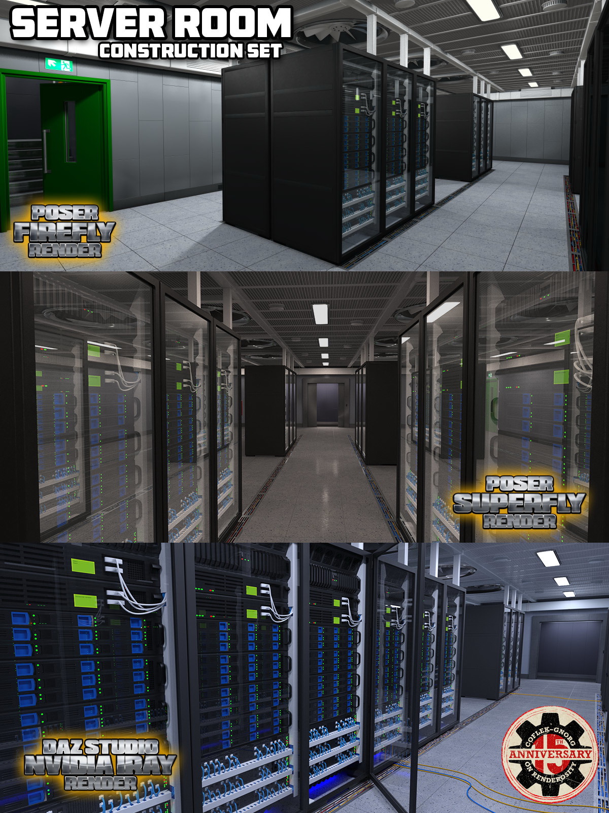(FILLED 2021-12-31) Server Room For Poser And DS - Free Daz 3D Models